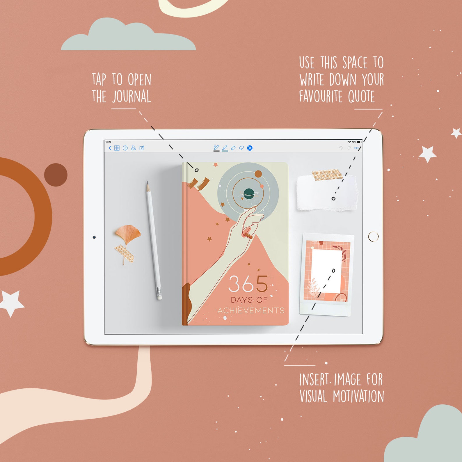 365 Days of Achievements Daily Digital Goal Planner Writing Journal ...