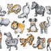 Watercolor Safari Animals Clipart African Wild Animals Digital Download ...