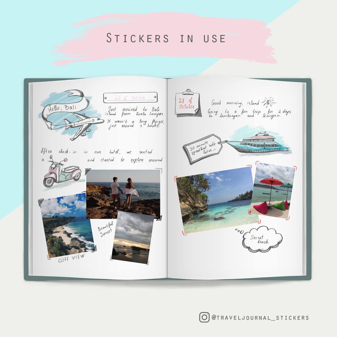 Transportation Stickers Travel Stickers Vehicles Clipart | Etsy