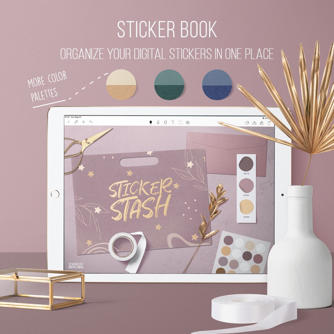Digital Sticker Book Blank Sticker Album With Links Digital Notebook ...
