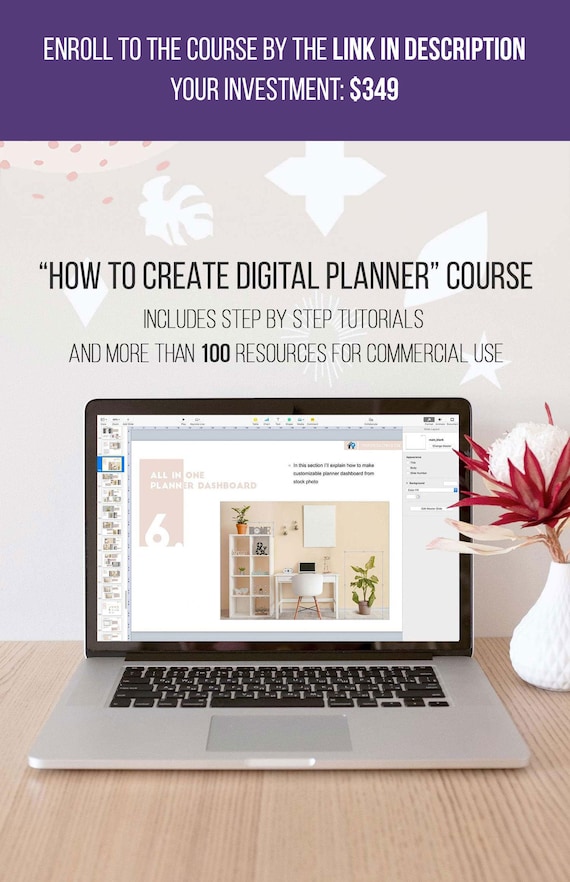 How to create Digital planner Tutorials Step by step Guide DIY | Etsy