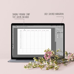 Editable Weekly Layout for Digital Planner PSD Procreate Files Vertical ...