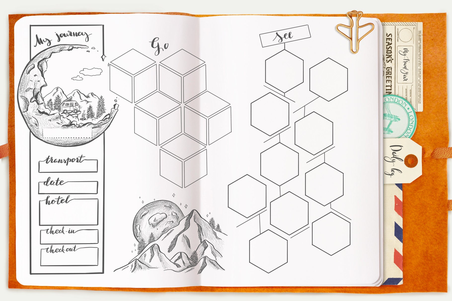 Printable Travel Planning Kit for Travel Journal or Vacation - Etsy