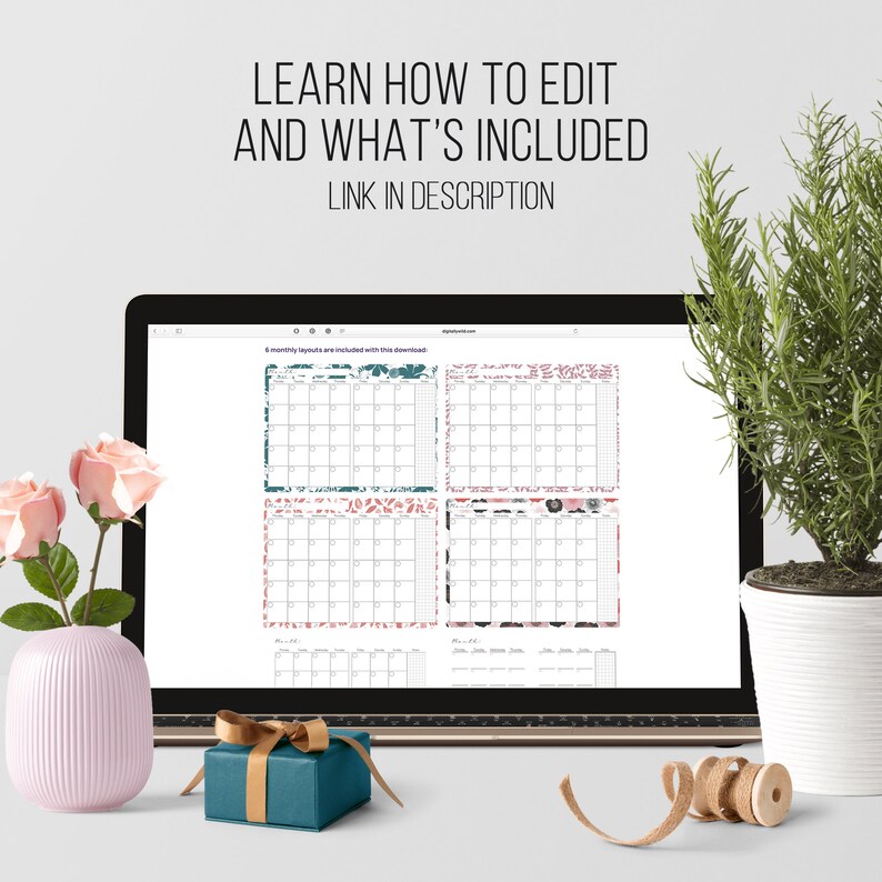 Editable Digital Planner Notebook Keynote Template Personal Custom ...