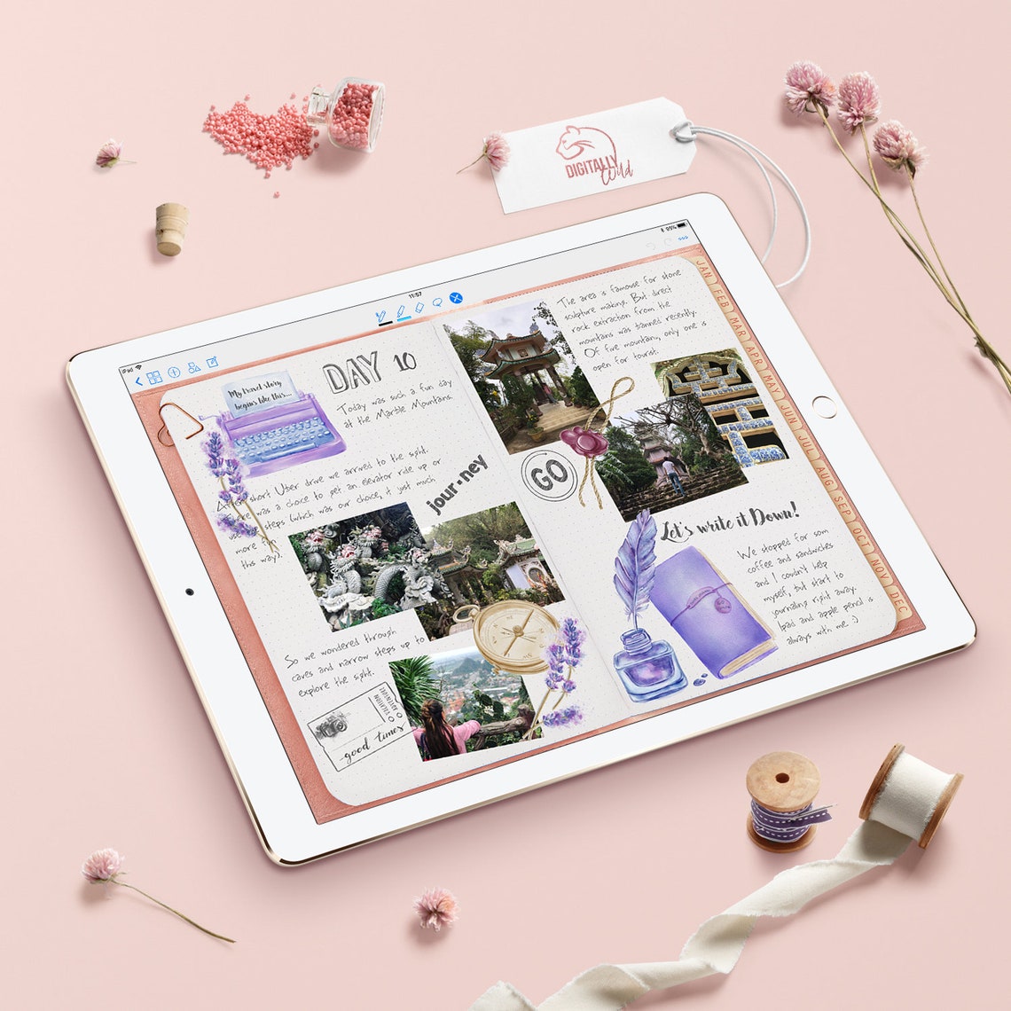 Customizable Digital Bullet Journal Custom Tabs Digital | Etsy