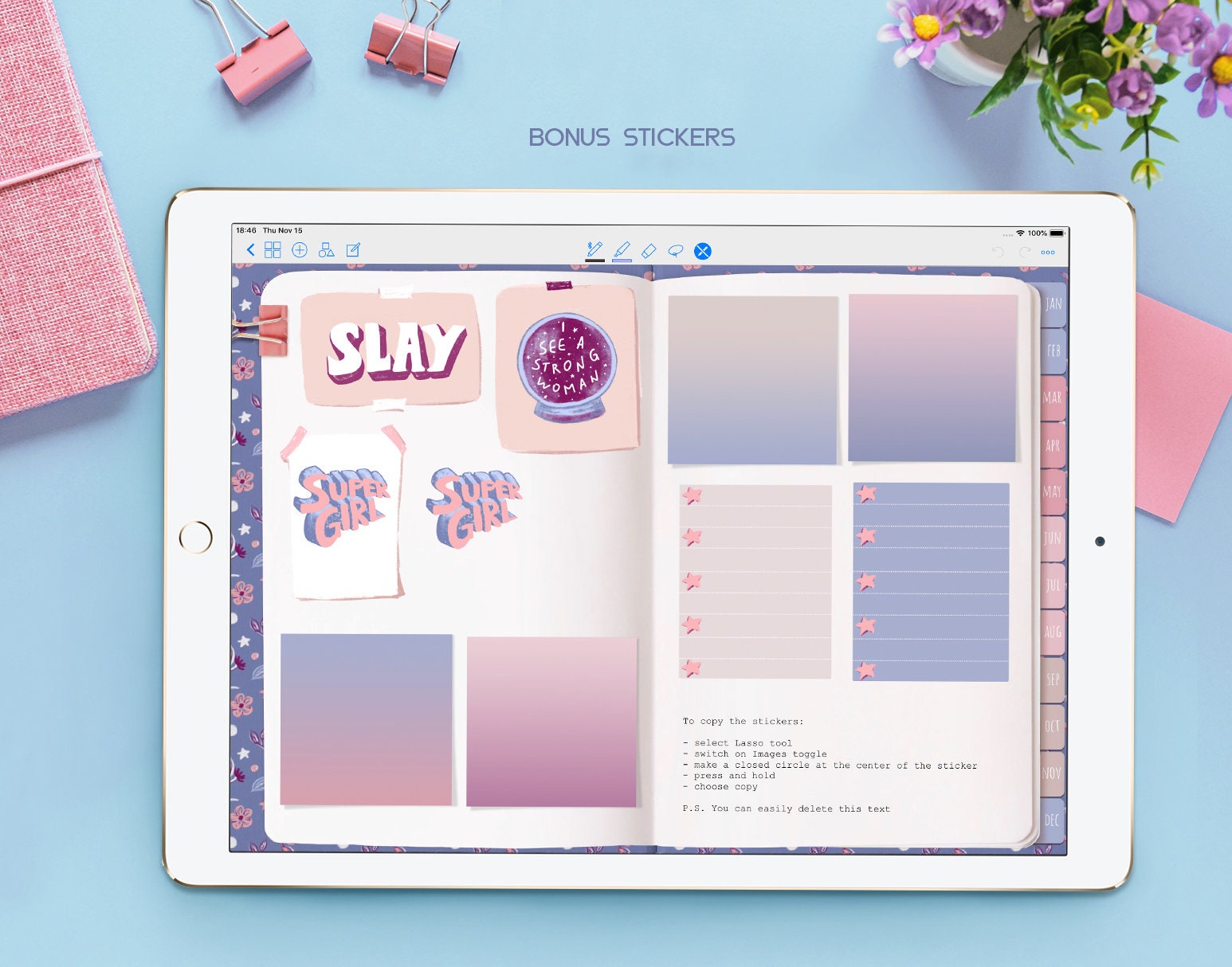 Digital Planner for Goodnotes Undated Monthly Weekly Colorful | Etsy