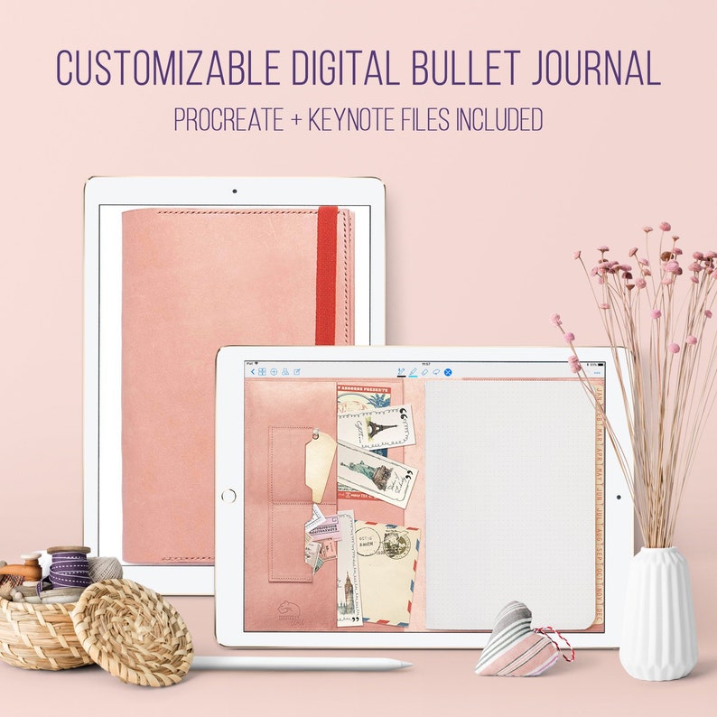 Customizable Digital Bullet Journal Custom Tabs Digital Notebook ...