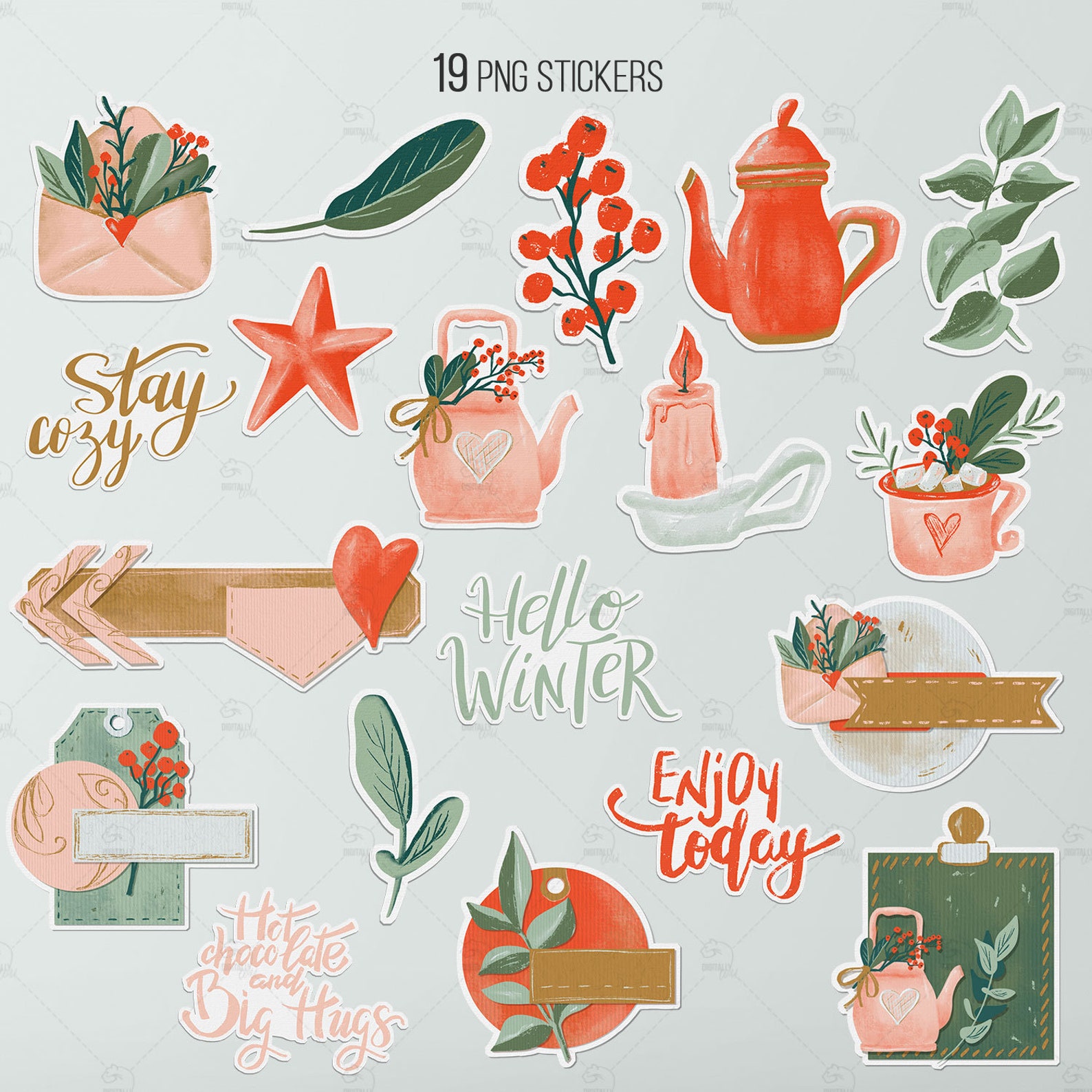 Digital Sticker Pack Scrapbook Journal Stickers Digital Paper | Etsy