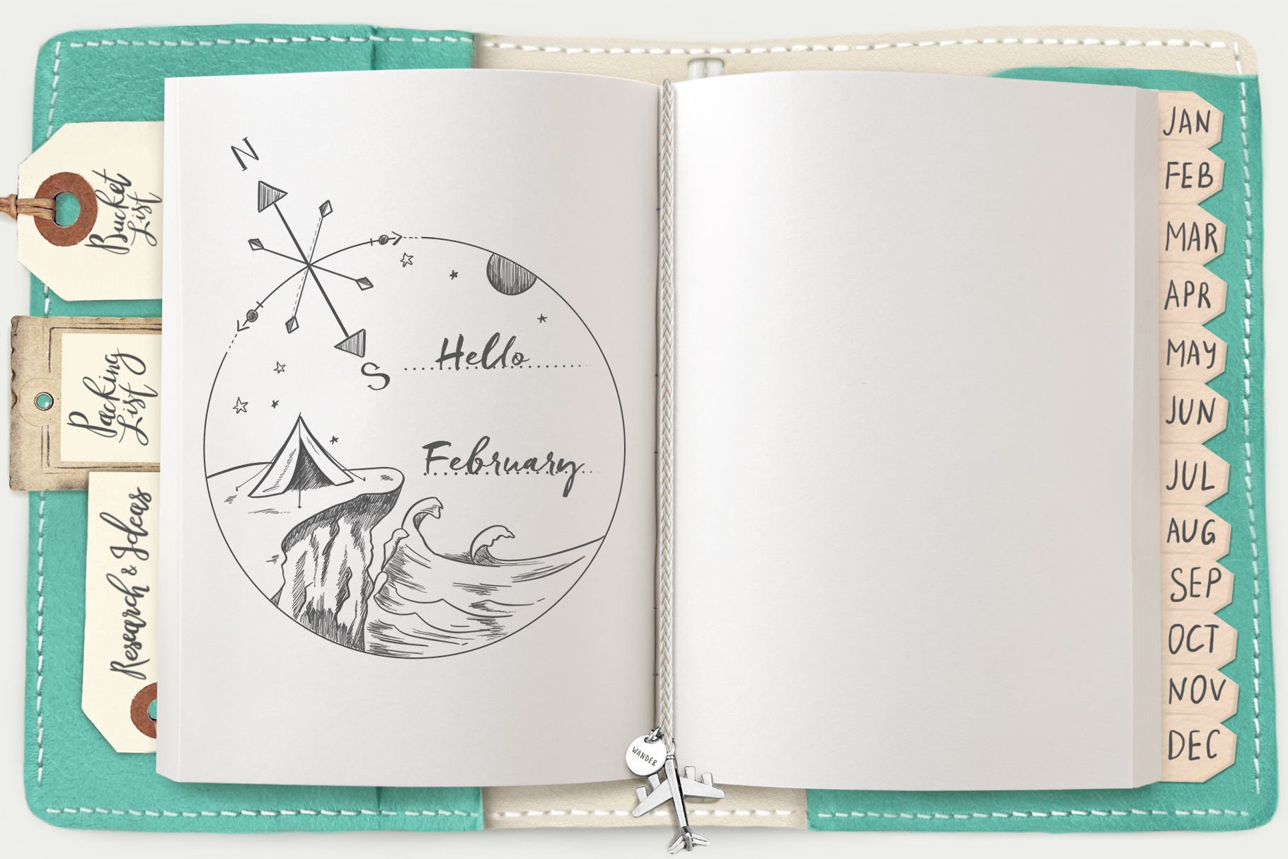 Date Cover Stickers, Hand Drawn, Functional Stickers, Journal Printable ...