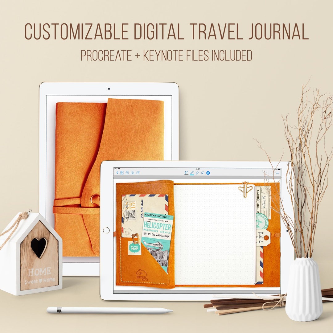 Customizable Digital Travel Journal Custom Travel Diary Keynote ...