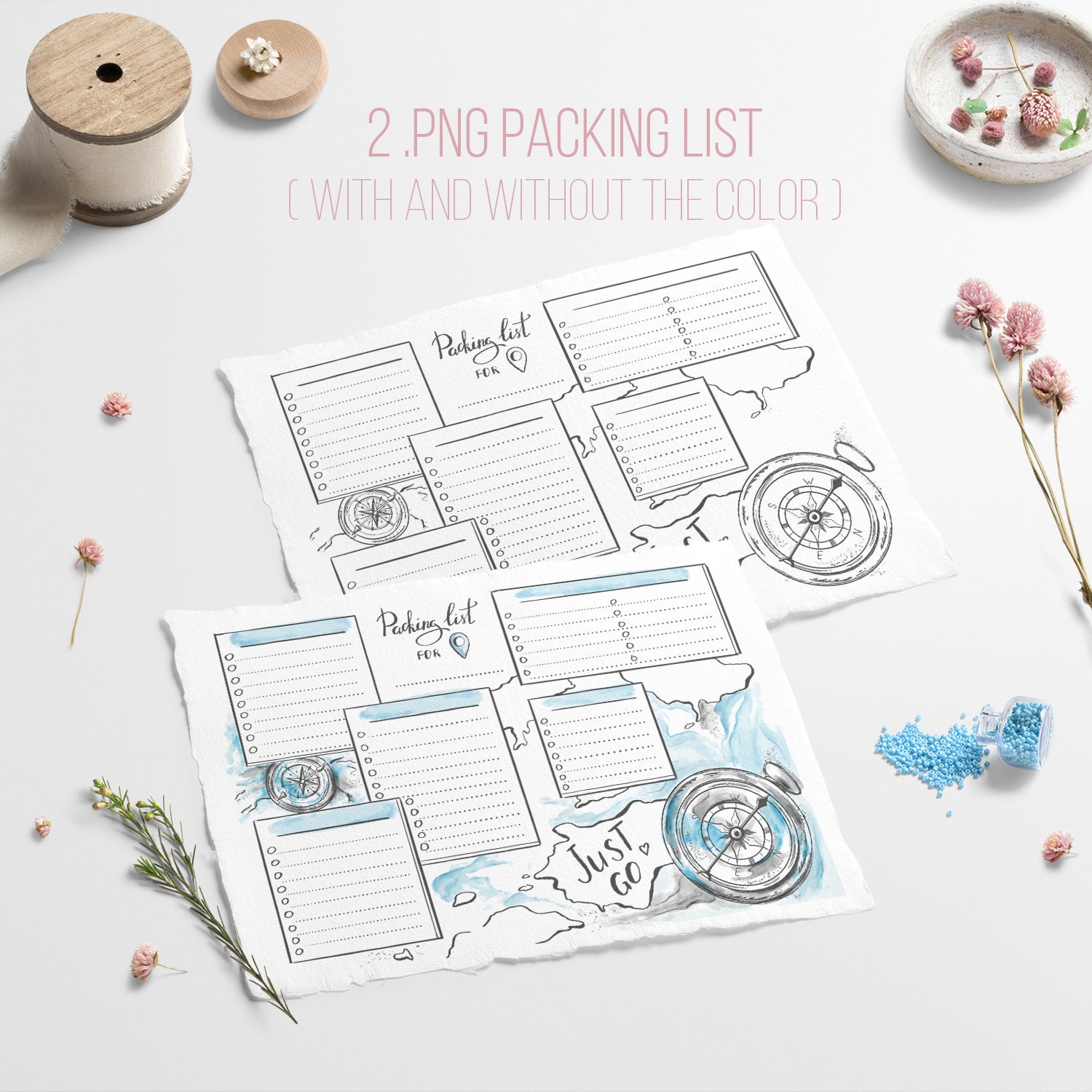 Travel Journal Digital Stickers Bundle Bullet Journal Planning - Etsy