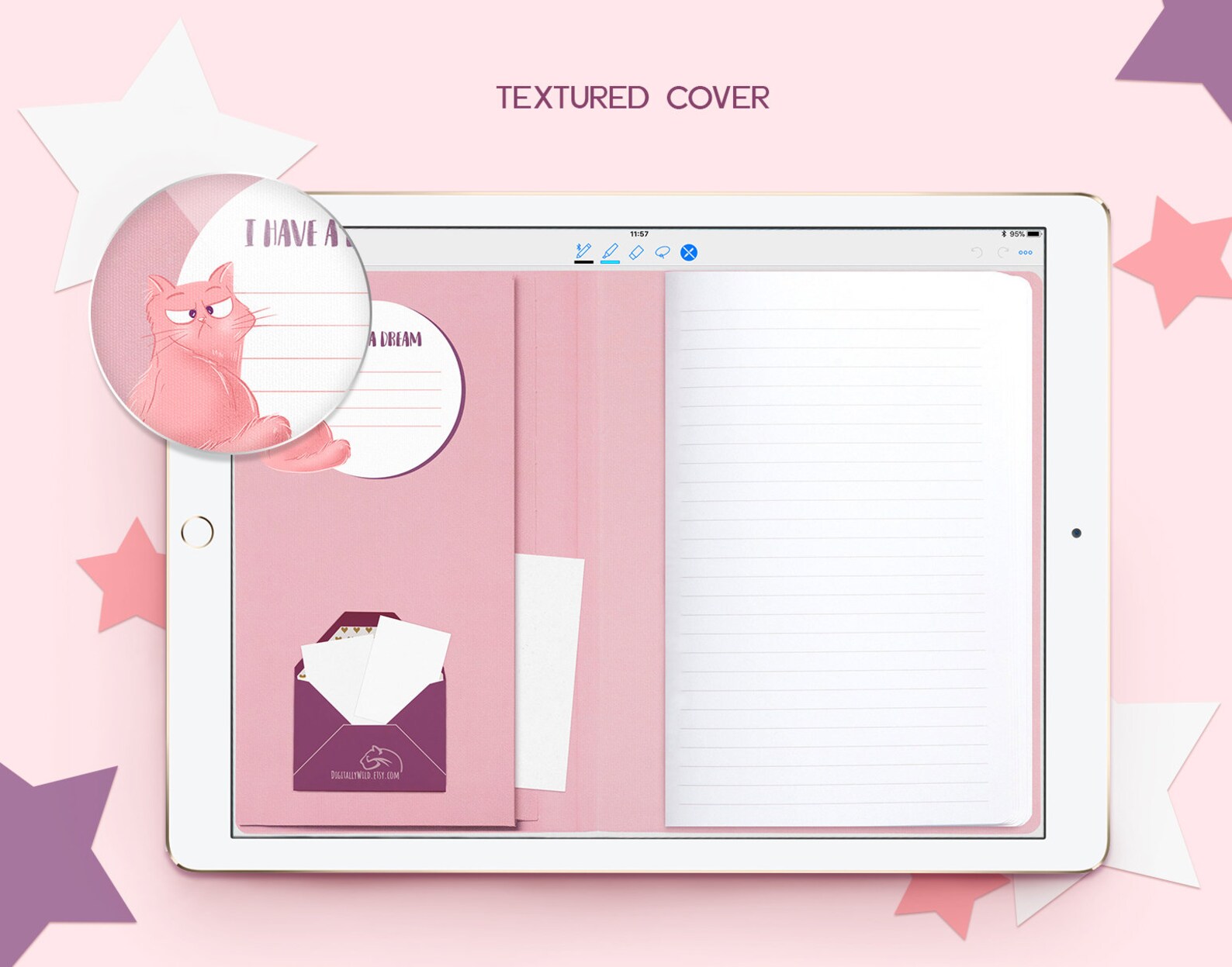 Digital Lined Notebook Goodnotes Student Notebook Digital Journal ...