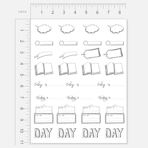 Date Cover Stickers, Printable Stickers, Planner Stickers, Cut Files ...