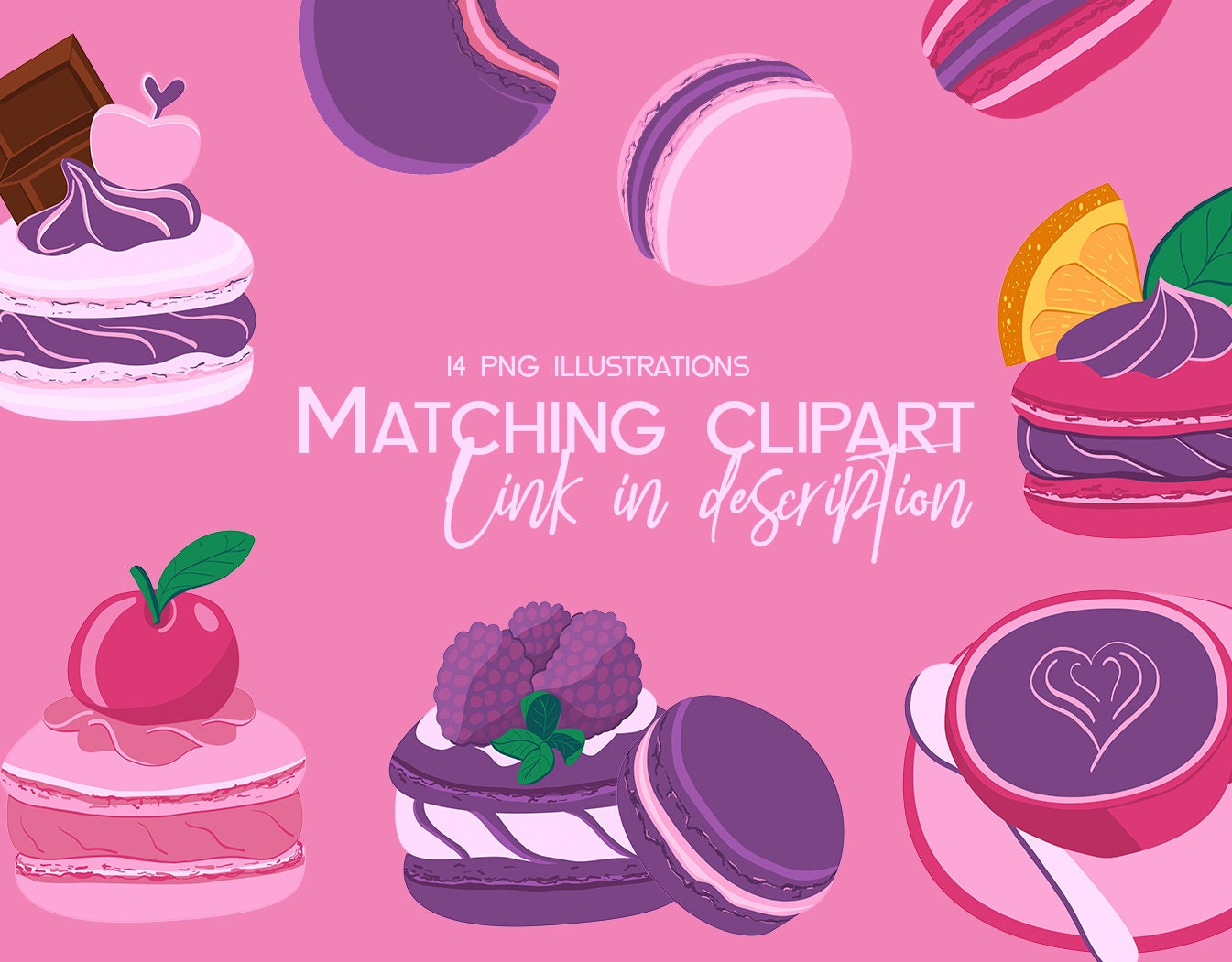 Macaroon Digital paper pack Seamless patterns for Scrapbook | Etsy