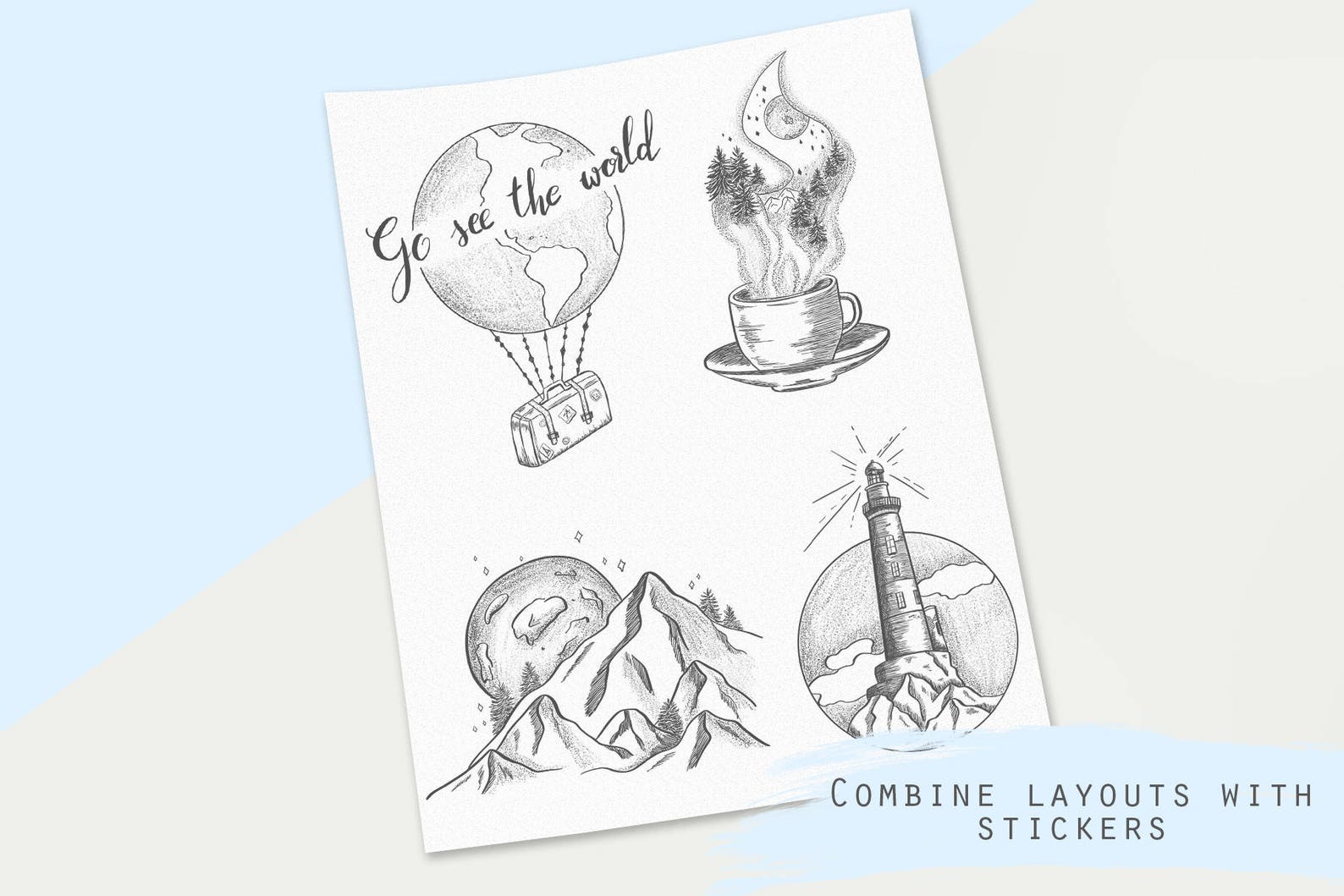 Printable Travel planning kit for Travel journal or Vacation | Etsy