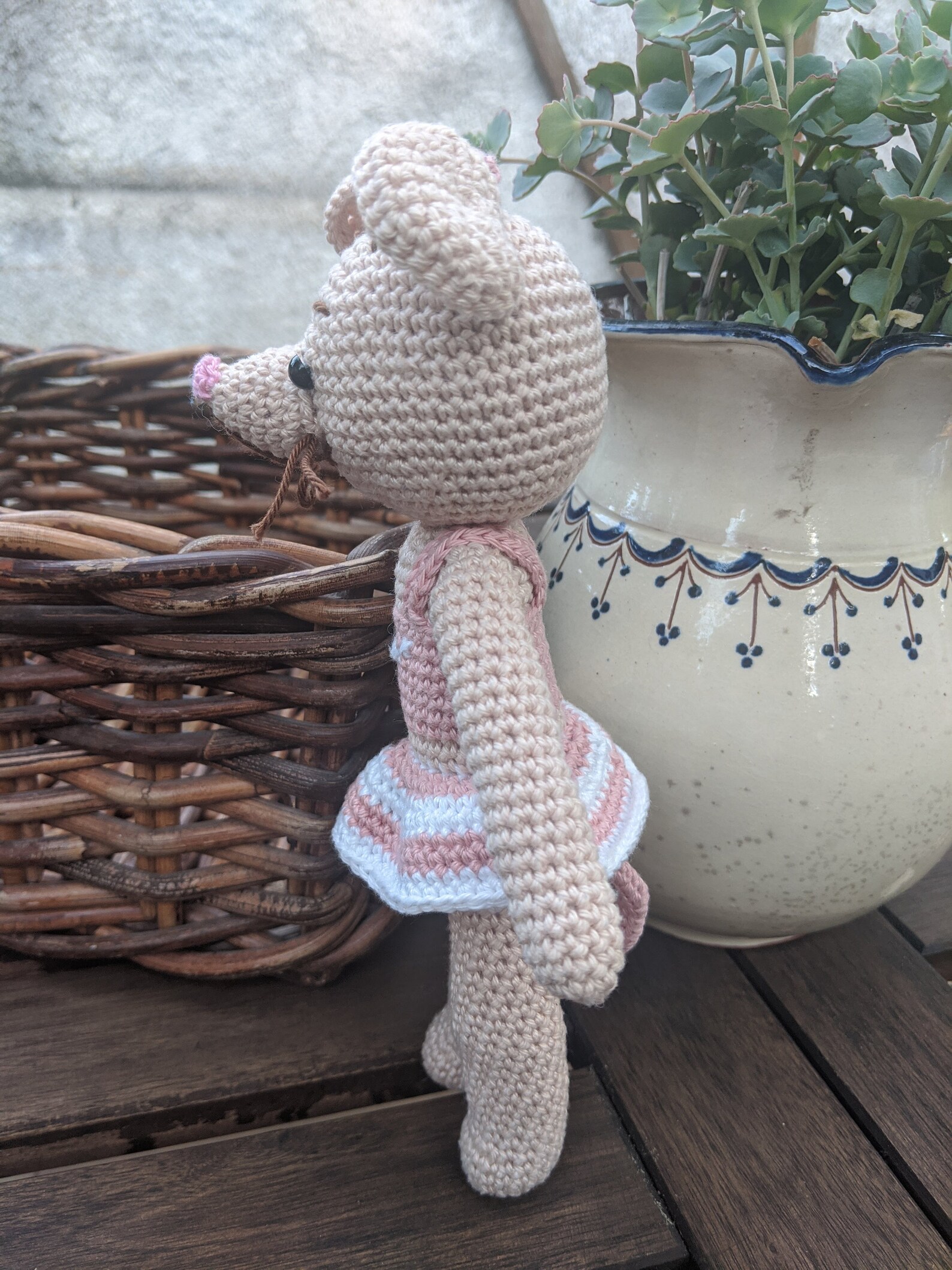 Handmade Crochet Mouse Doll: Naya Jonalu Character, 9" Cotton Toy - Etsy
