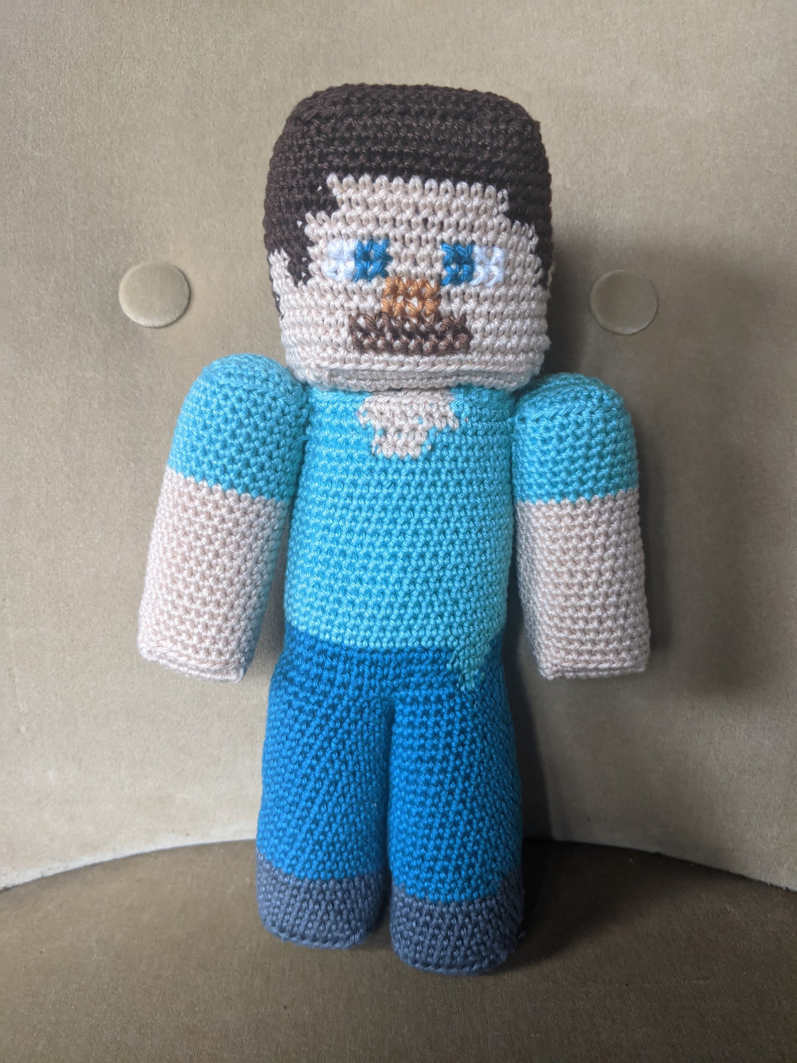Minecraft Inspired Steve Crochet Amigurumi - Etsy