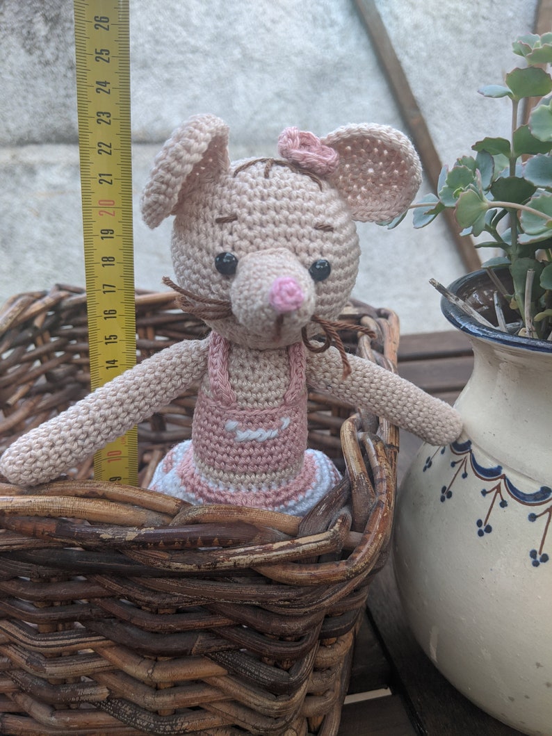 Handmade Crochet Mouse Doll: Naya Jonalu Character, 9" Cotton Toy - Etsy