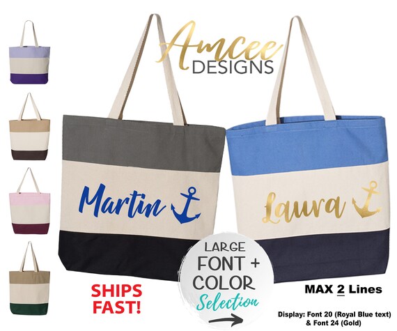 9033 Anchor CUSTOM Name Tote Bag Listing for ONE Tote - Etsy