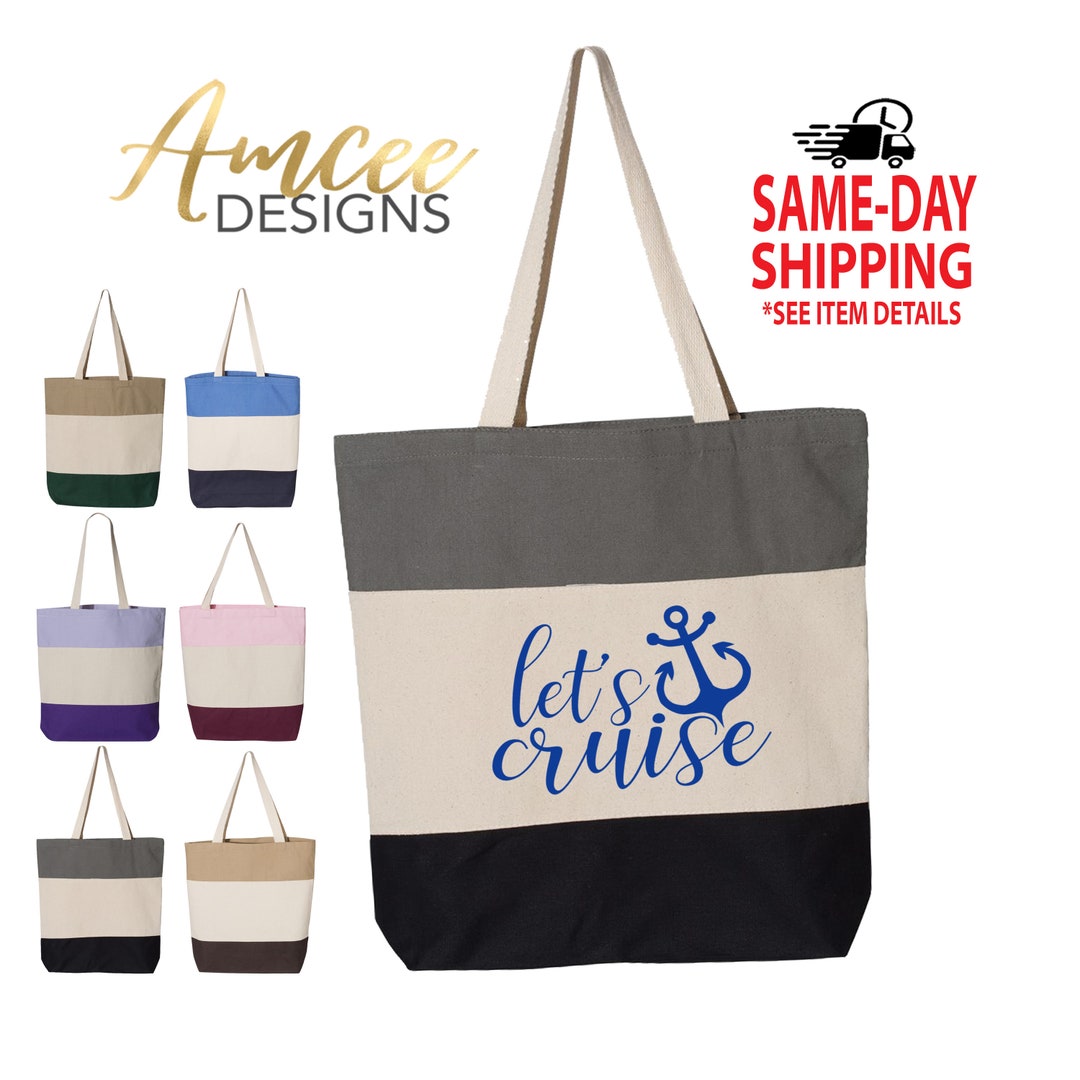 Let's Cruise Tote Bag, Cruising Tote Bag, Cruise Trip Gift, Custom ...