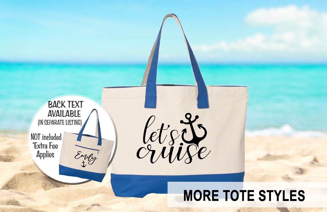 Let's Cruise Tote Bag, Cruising Tote Bag, Cruise Trip Gift, Custom ...