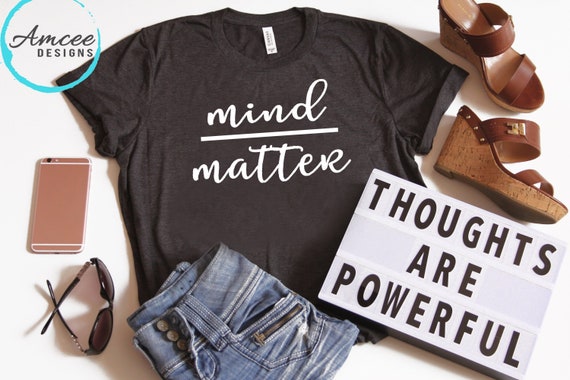 Mind Over Matter Tee / Motivational Workout Fitness T-shirt / | Etsy