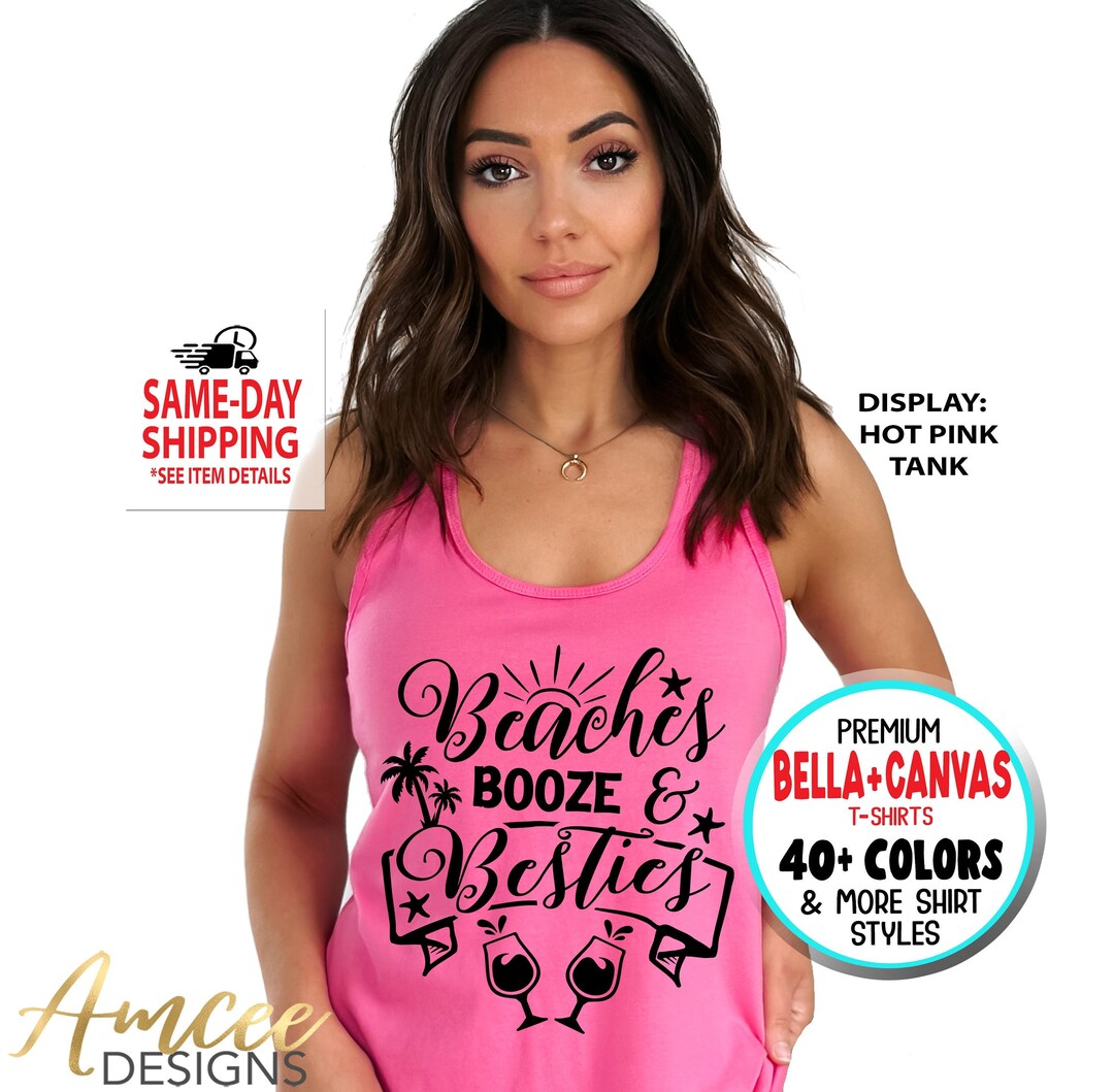 3024 Beach Booze and Besties, Best Friend Beach Shirts, Girl's Vacation ...