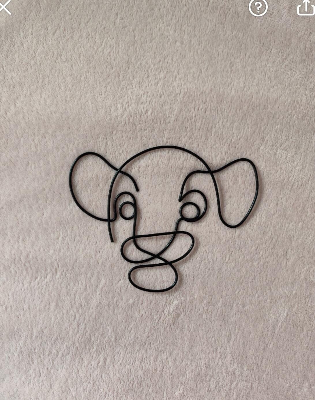 Simba* the Lion King* Wire Art* Disney* Wall Decoration* Kids Room ...