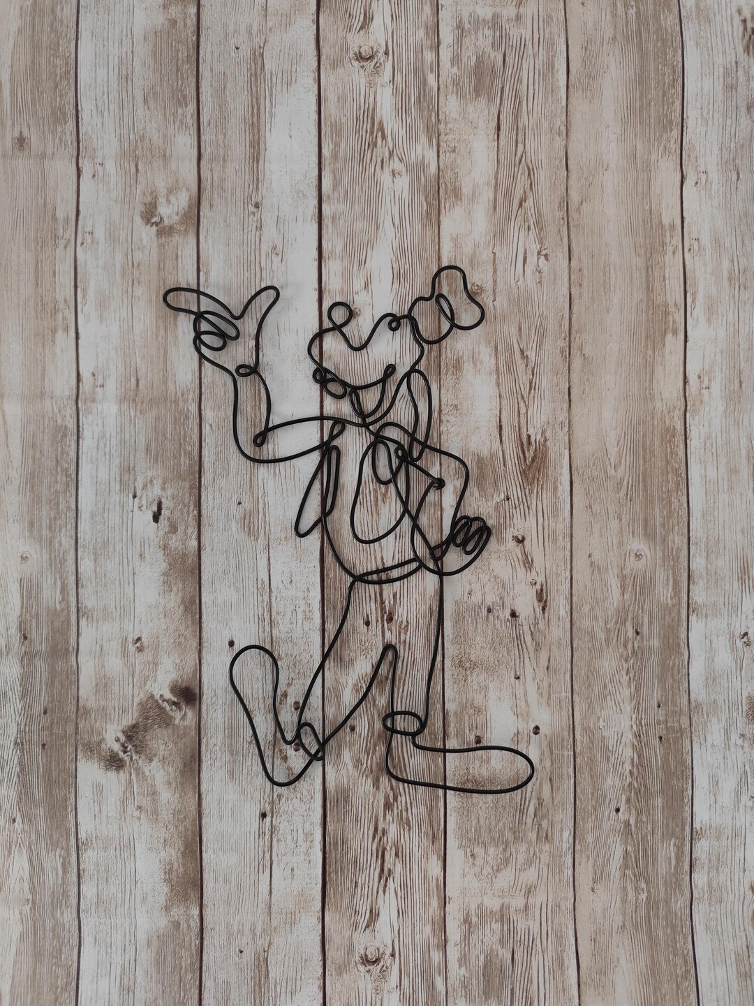 Disney Goofy Wire Art | Handmade One Line Wall Sculpture | Minimalist ...