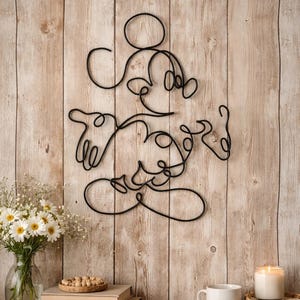 Mickey Mouse Wire Wall Art, Disney Nursery Decor - Etsy