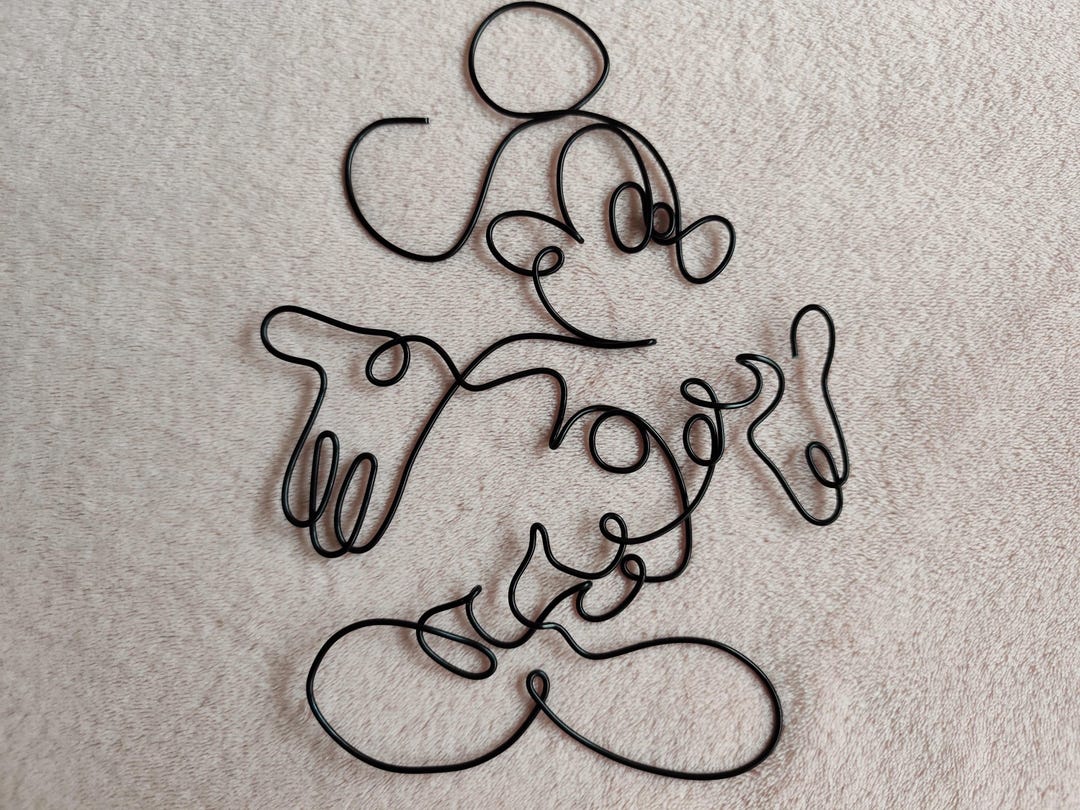 Mickey Mouse* Wire Art* Wall Decoration* Disney* Cartoon Lovers ...