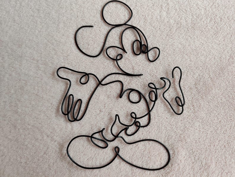 Mickey Mouse Wire Wall Art, Disney Nursery Decor - Etsy