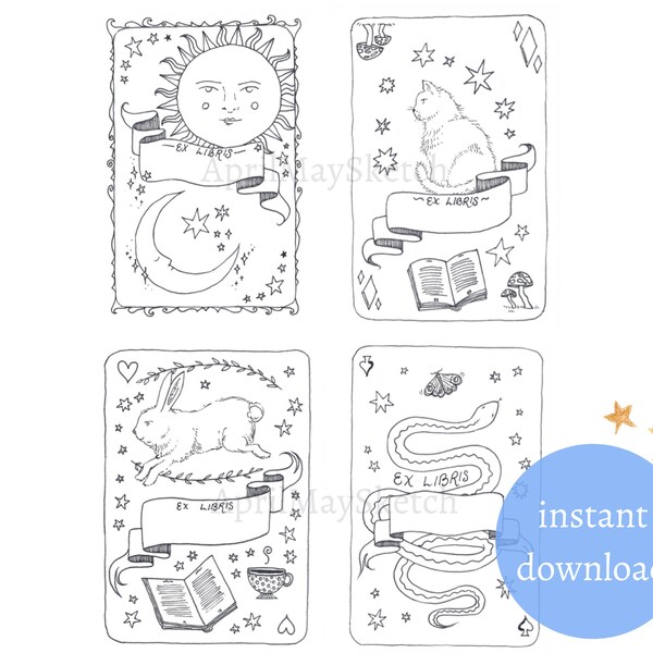 Digital Bookplates - Etsy