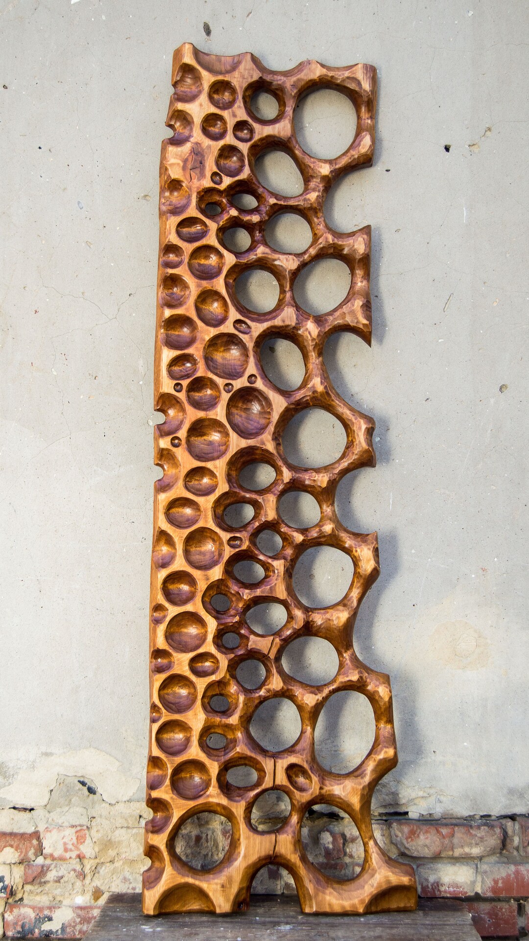 Wooden Hand Carved Panel "bubbles" Home Wall Decor - Etsy