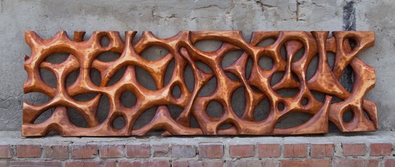 Wall Panel Carved Wood. Handmade | Etsy