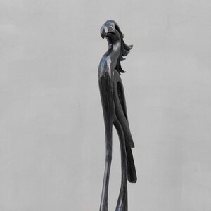 Hand Carved Interior Sculpture "secretary Bird" - Etsy