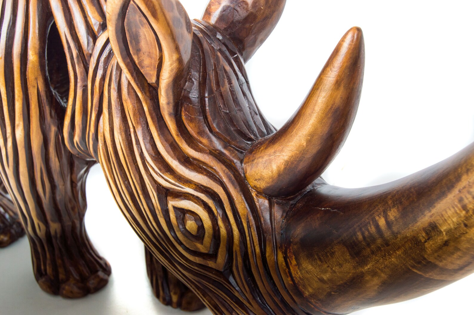 Wooden Sculpture Hand Carved rhinoceros | Etsy