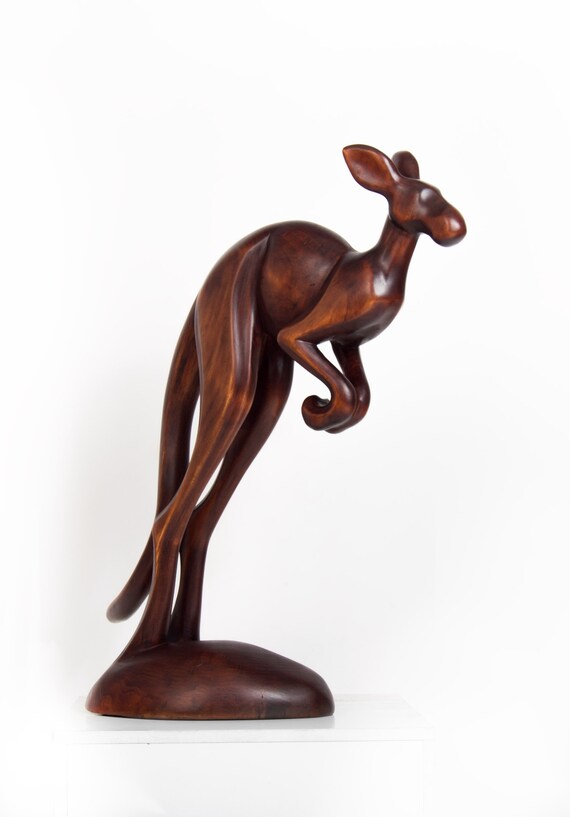 Nice Sculpture kangaroo hand Carved | Etsy