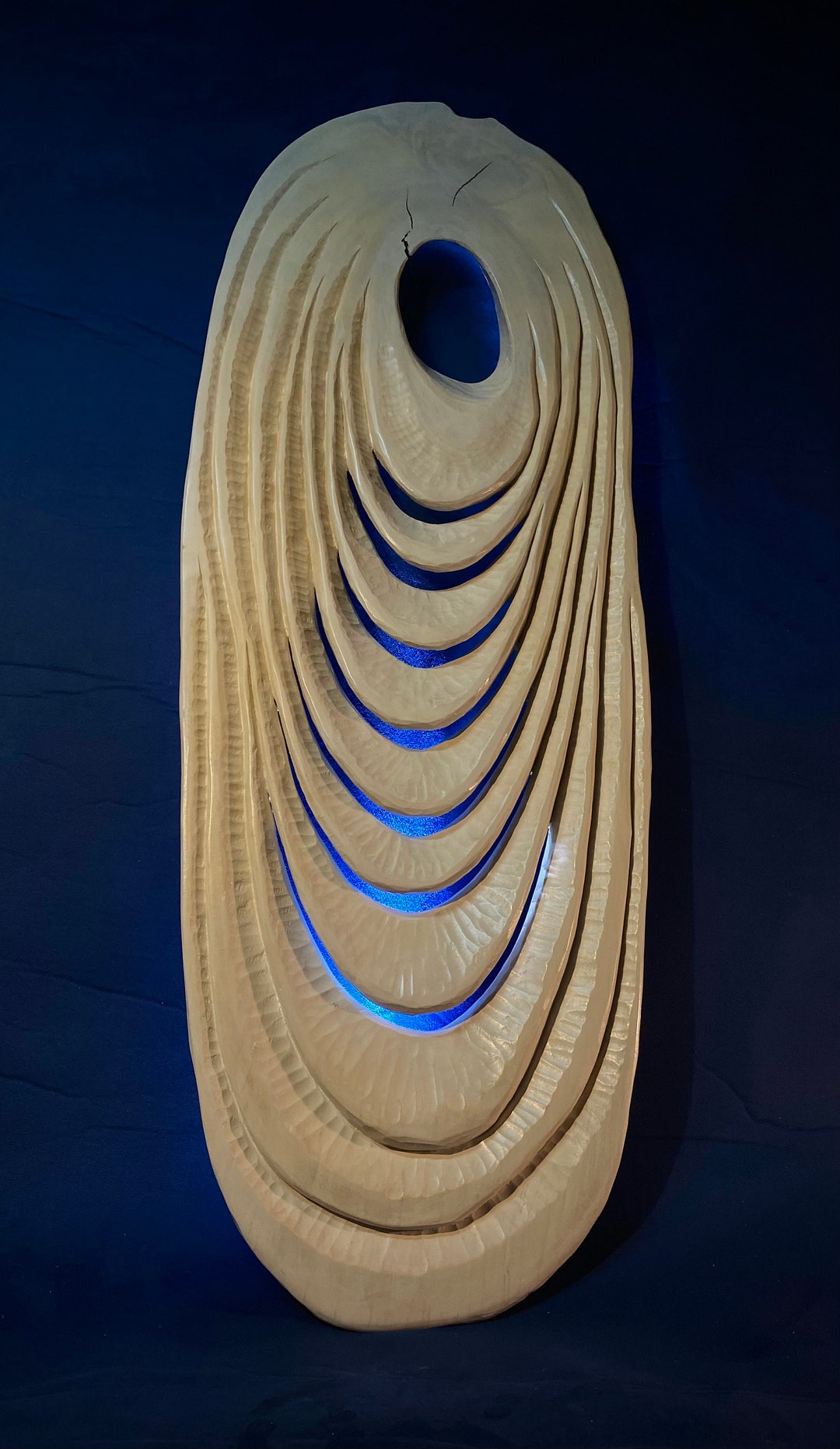 Wooden Hand Carved Wall Panel "echo" - Etsy