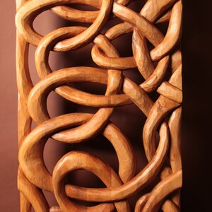 Abstract Hand Carved Wall Panel "chain" - Etsy