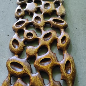Wall Panel, Hand Carved CELL LEVEL - Etsy