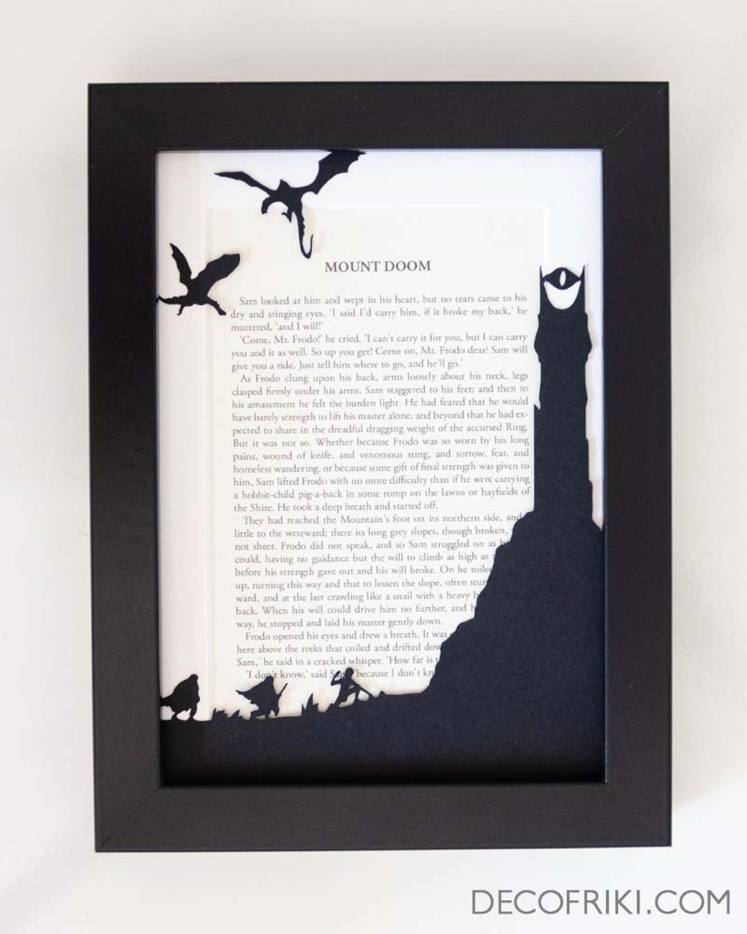 Lord of the Rings Frame Lord of the Rings Decor Lord of the Rings Gift ...