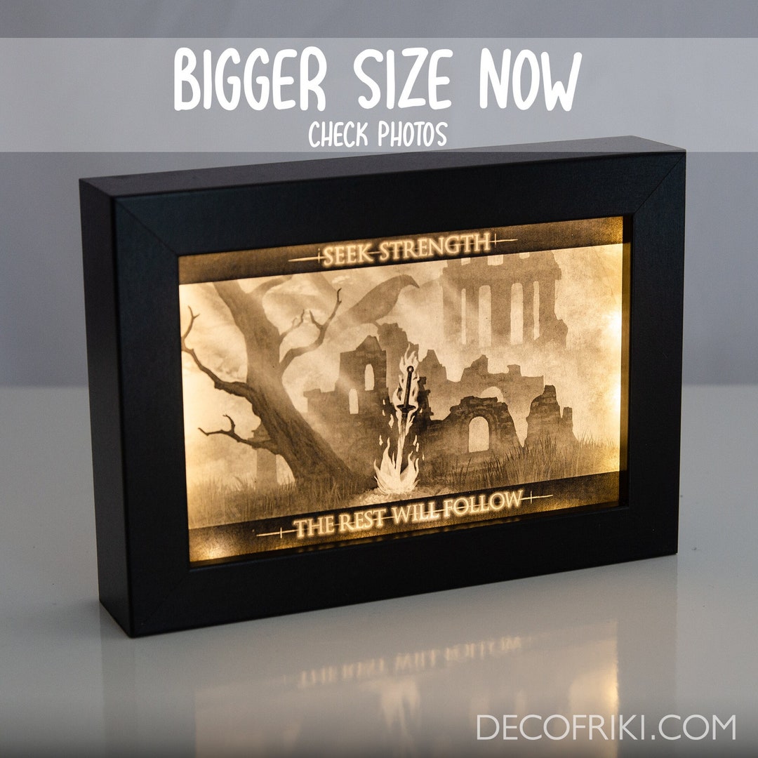 Dark Souls Light Box Geek Shadow Box Dark Souls Gift - Etsy