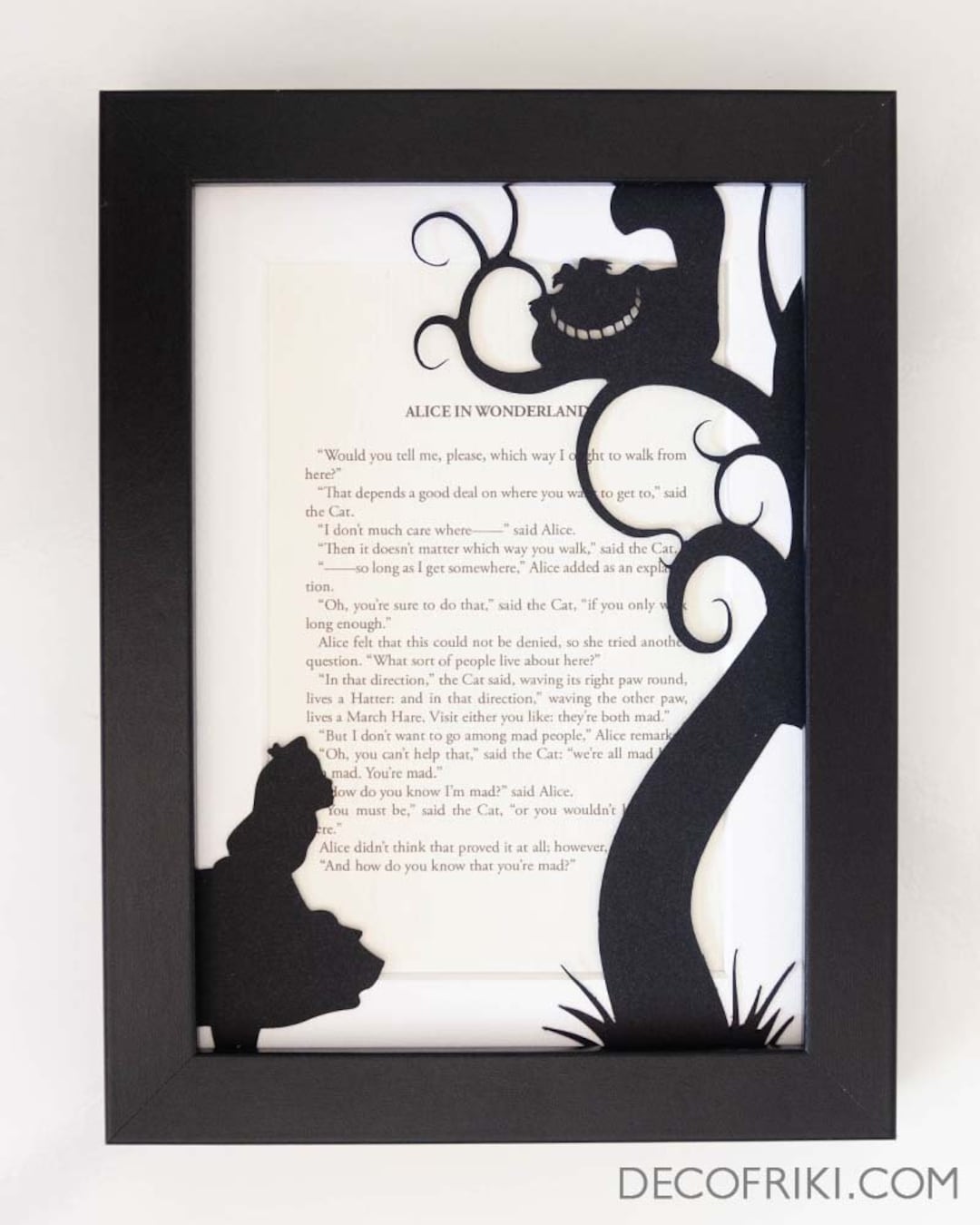 Alice in Wonderland Frame - Cheshire Cat - Alice in Wonderland ...