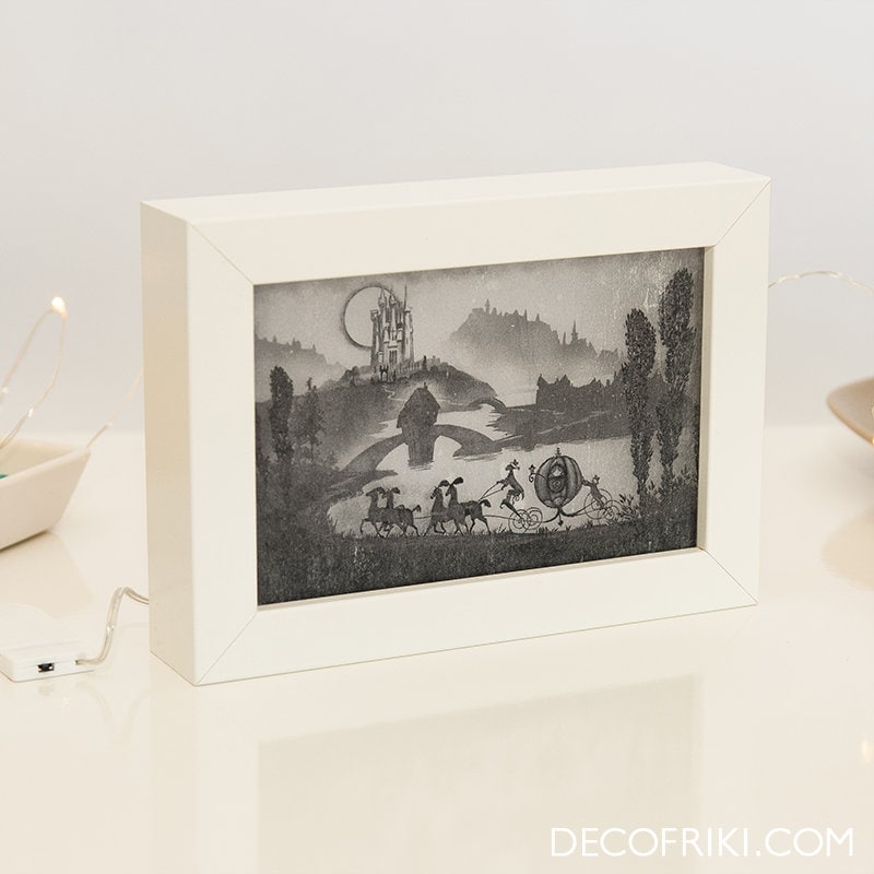 Cinderella Decor - Cinderella Light Box - Cinderella Shadow Box ...
