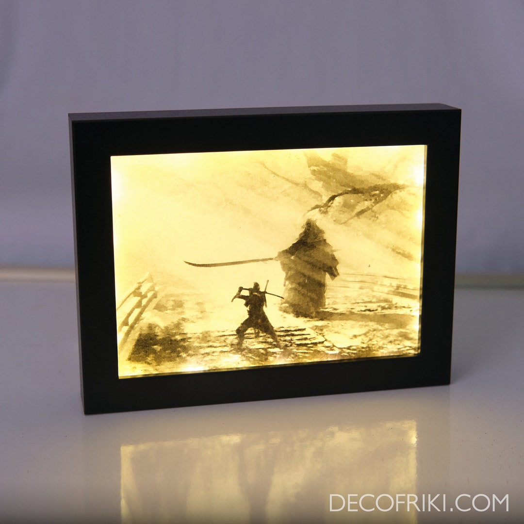 Sekiro Light Box - Geek Shadow Box - Sekiro Gift - Sekiro Decor - Gamer ...