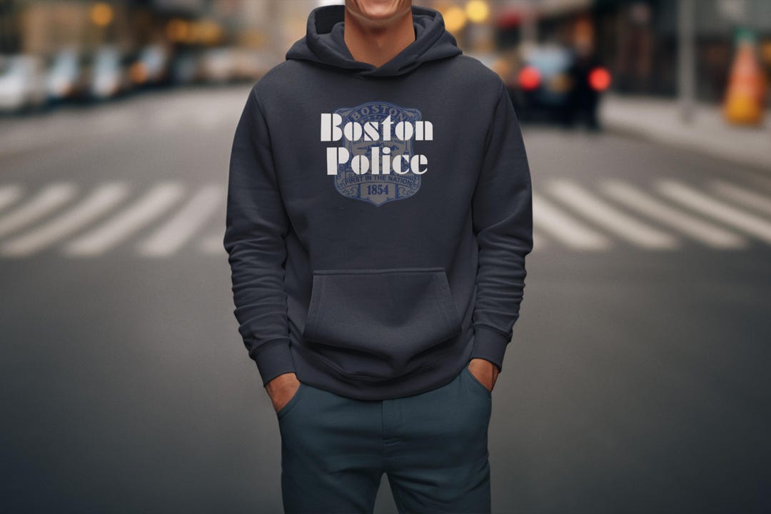 Boston Police Throwback Logo Hoodie | Vintage Law Enforcement ...