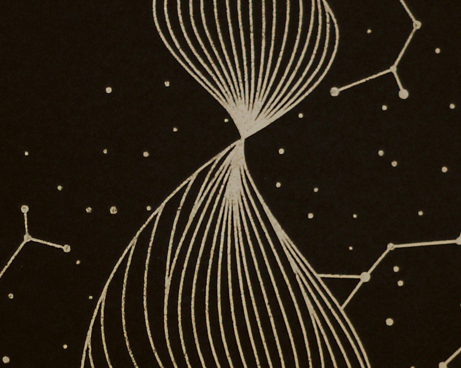 Constellation Abstract Print for Astrology Art Lovers, Real Gold Foil ...