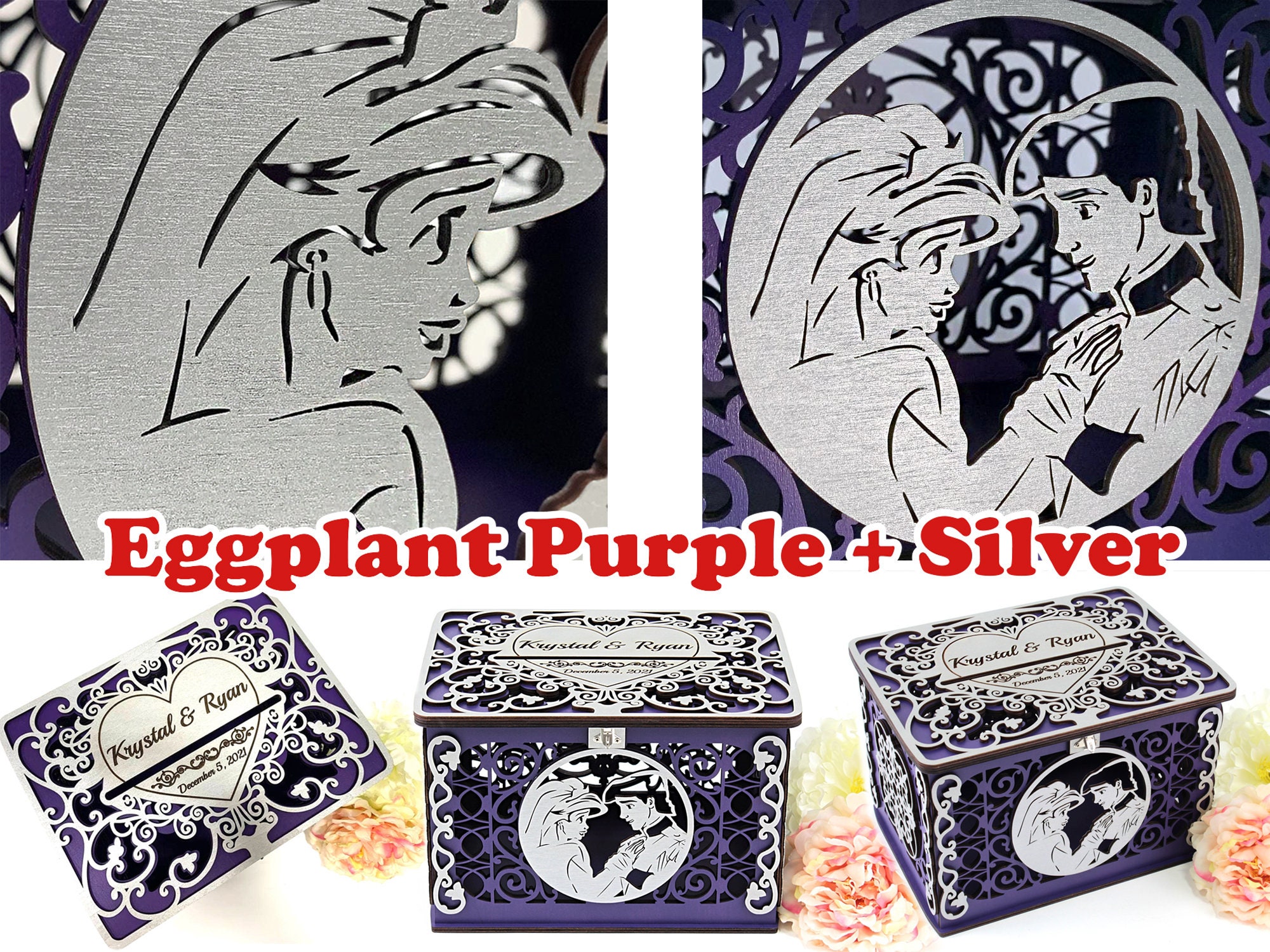 Mermaid Wedding Card Box Monetary Gift Card Holder Wedding | Etsy