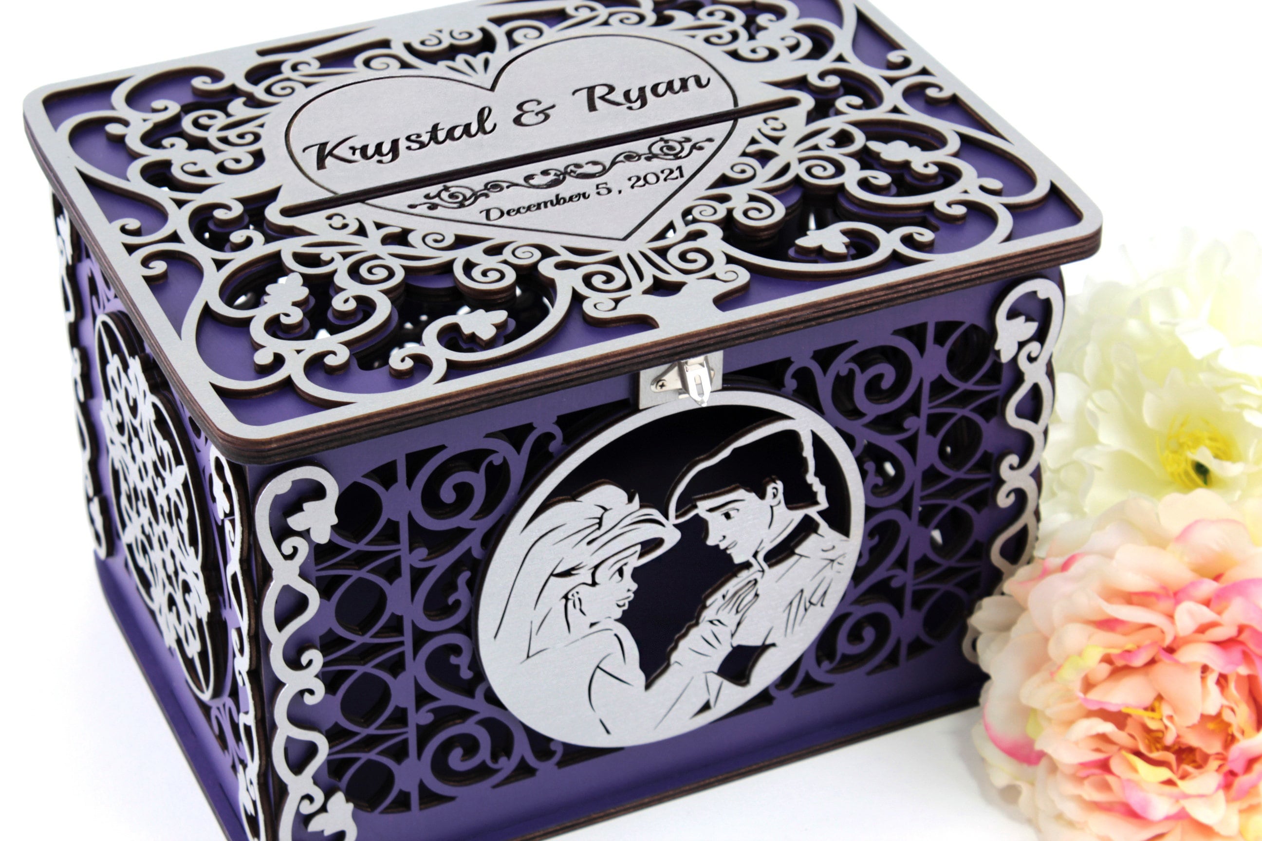 Mermaid Wedding Card Box Monetary Gift Card Holder Wedding | Etsy